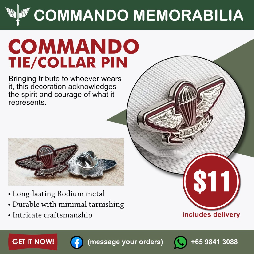 SAF Commando Airborne Wing Collar / Tie-Pin, Hobbies & Toys ...