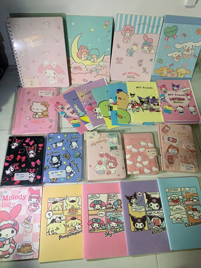 Sanrio character notebooks dairy hello kitty kuromi melody pompompurin ...