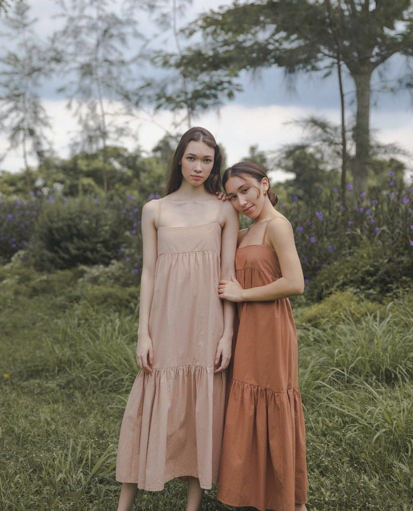 Saya & Laya - Long Dress in Peach, Women's Fashion, Dresses & Sets ...