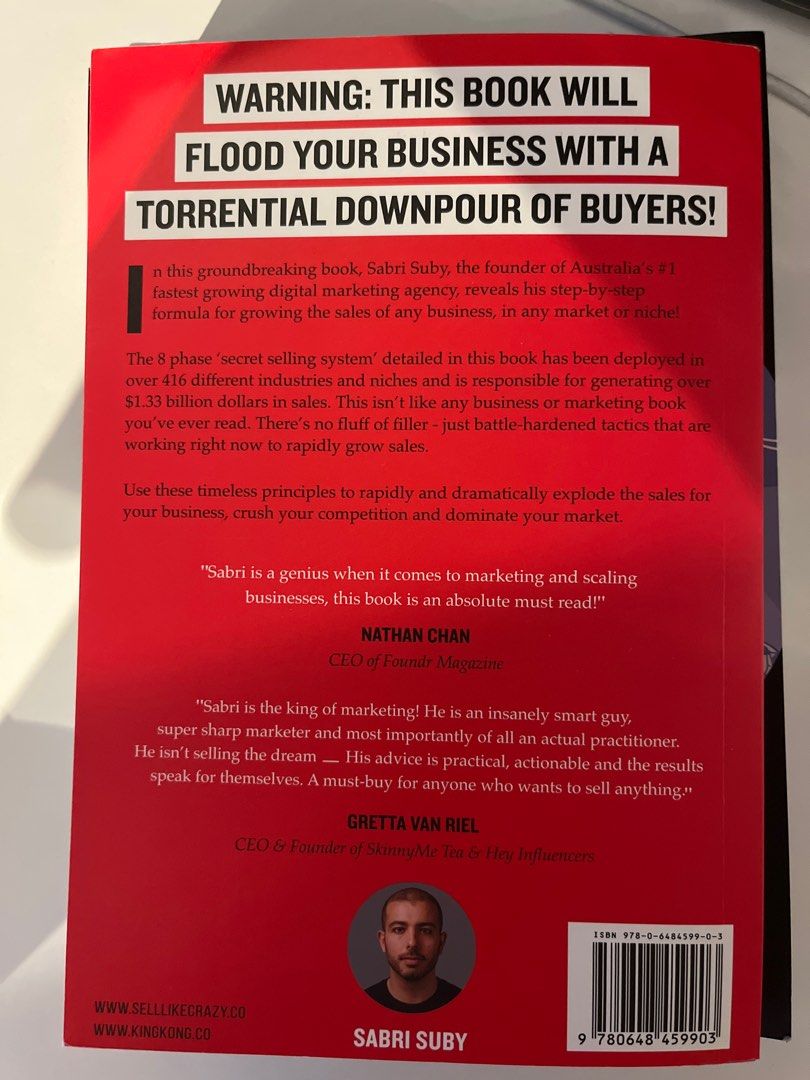 Sell Like Crazy by Sabri Suby, Hobbies & Toys, Books & Magazines ...