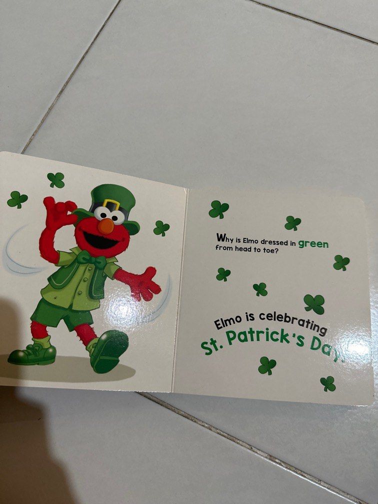 Sesame Street Elmo Lucky Day board toddler kid book (usborne), Hobbies ...