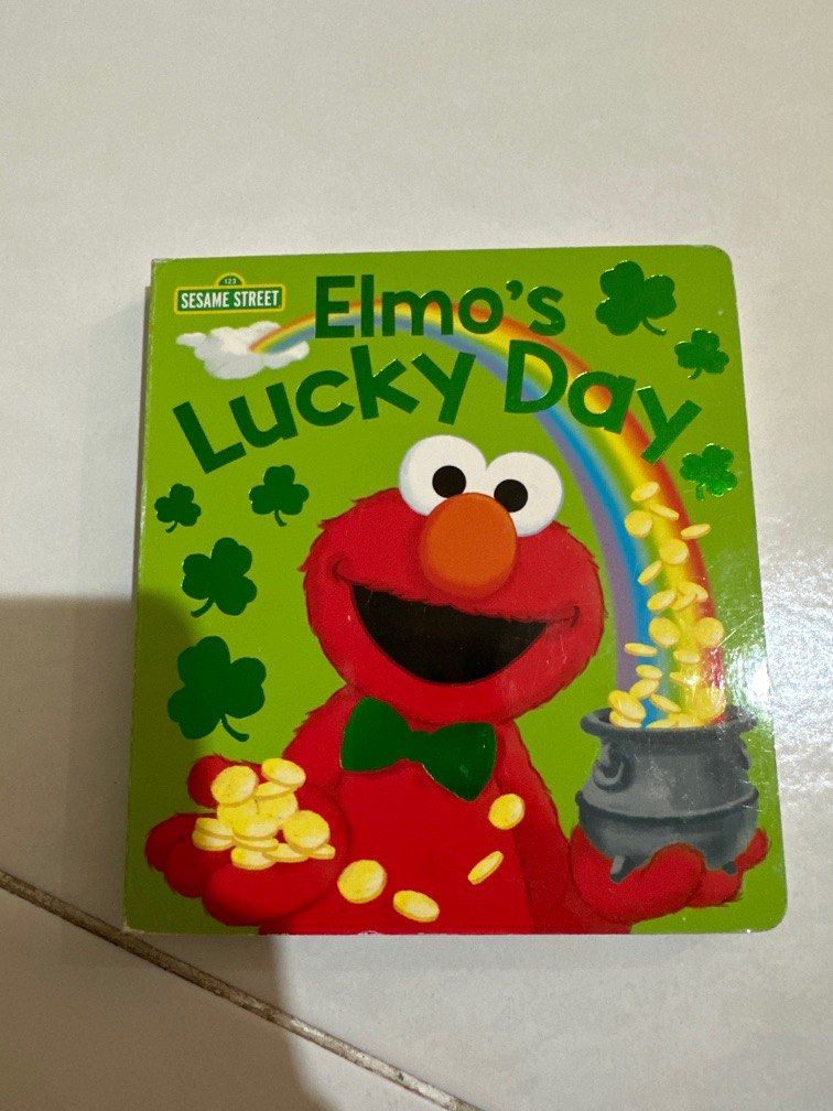 Sesame Street Elmo Lucky Day board toddler kid book (usborne), Hobbies ...