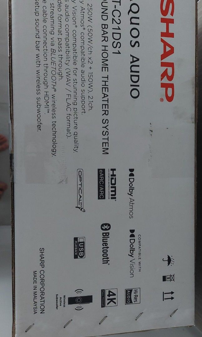 Sharp Aquos Audio Soundbar HT-C21DS1 Home Theatre System / Sound Bar, Audio, Soundbars, Speakers ...