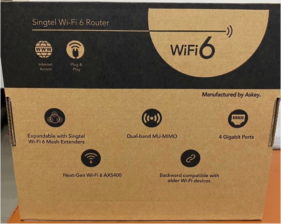 Singtel WiFi 6 Router (Model: RT5703W), Computers & Tech, Parts ...