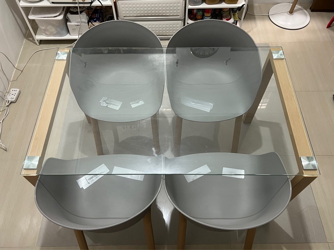 SM Home Page Dining Set 4’s, Furniture & Home Living, Furniture, Tables ...
