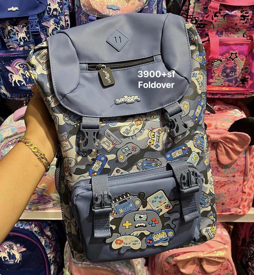 Smiggle classic backpack foldover backpack, Women's Fashion, Bags ...