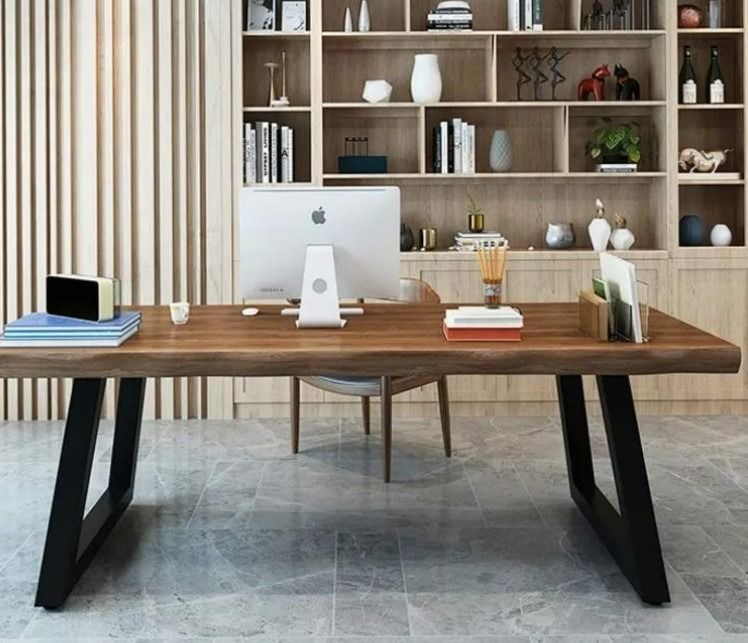 SOLID WOOD 5CM THICKNESS DINING STUDY WORK TABLE, Furniture & Home ...