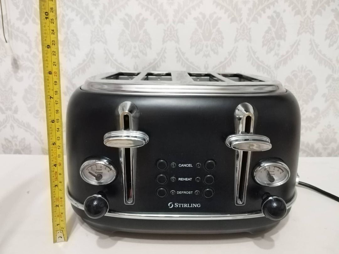 STIRLING 4 Slice Toaster-black, Furniture & Home Living, Kitchenware ...