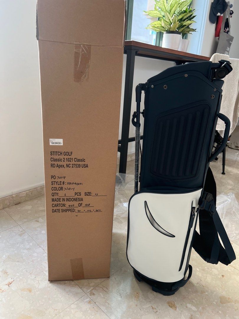 Stitch Navy Golf Bag, Sports Equipment, Sports & Games, Golf on Carousell