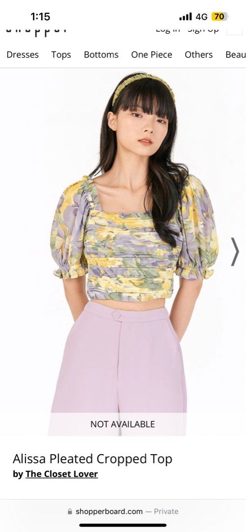 TCL Alissa Pleated Top ($35), Women's Fashion, Tops, Blouses on Carousell