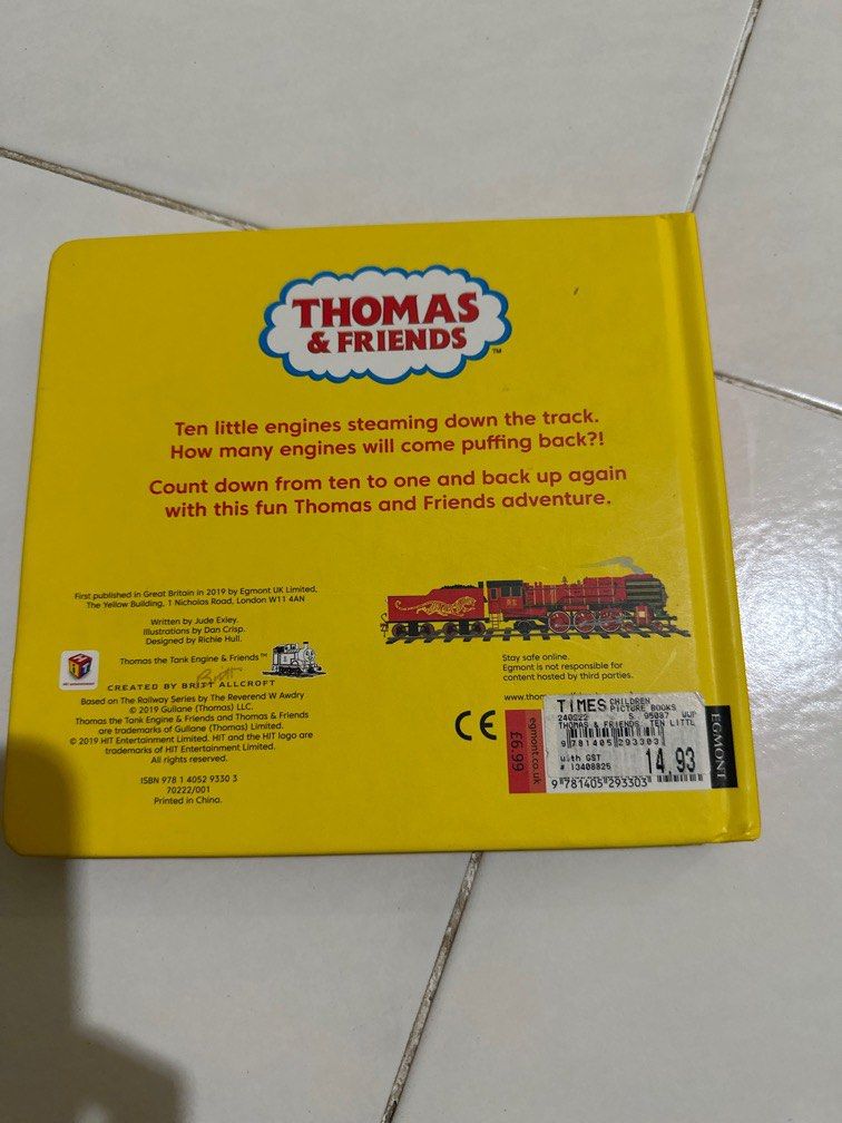 Thomas & Friends Ten Little Engines board book toddler kid (usborne ...