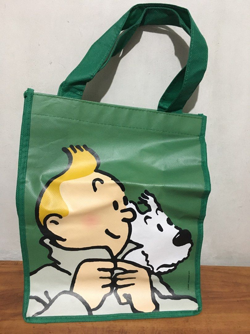 Tintin & Snowy bag, Women's Fashion, Bags & Wallets, Tote Bags on Carousell