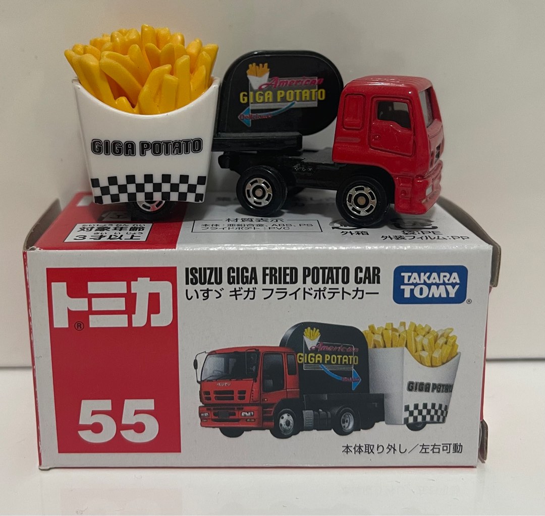 TOMICA #55 ISUZU GIGA FRIED POTATO CAR, 興趣及遊戲, 玩具 & 遊戲類 - Carousell