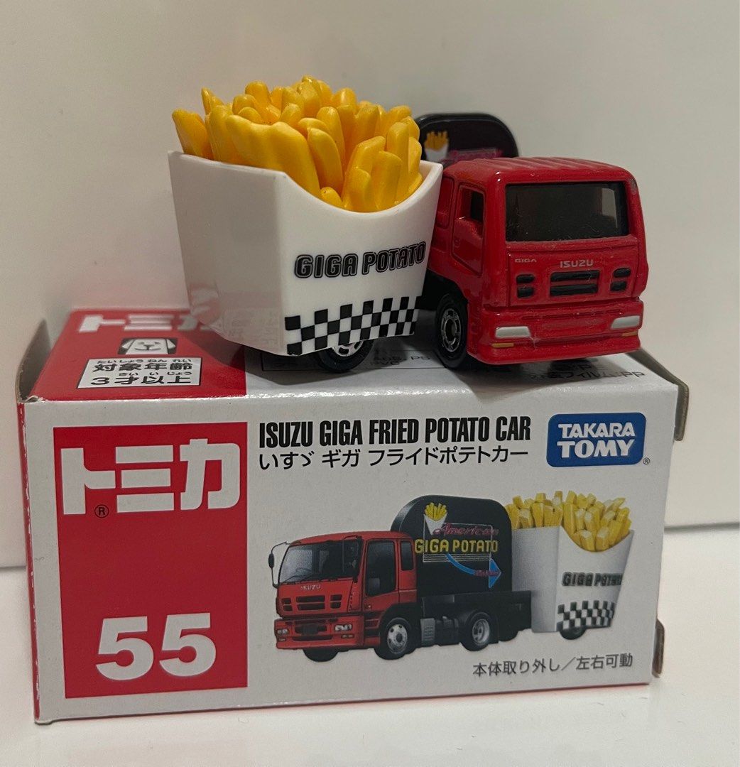 TOMICA #55 ISUZU GIGA FRIED POTATO CAR, 興趣及遊戲, 玩具 & 遊戲類 - Carousell