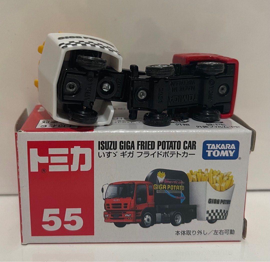 TOMICA #55 ISUZU GIGA FRIED POTATO CAR, 興趣及遊戲, 玩具 & 遊戲類 - Carousell