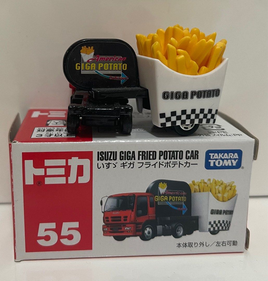 TOMICA #55 ISUZU GIGA FRIED POTATO CAR, 興趣及遊戲, 玩具 & 遊戲類 - Carousell