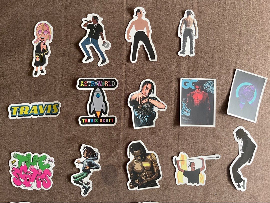 Travis Scott Assorted Cute Stickers, Hobbies & Toys, Stationery & Craft ...