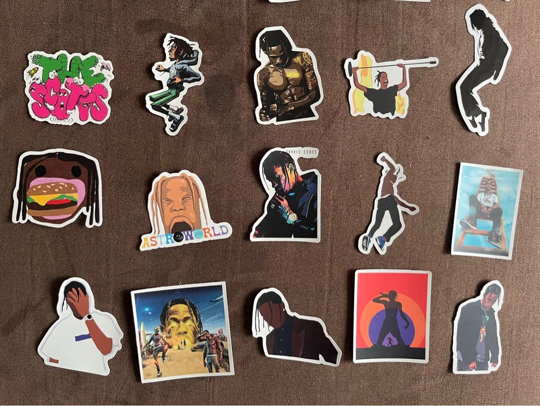 Travis Scott Assorted Cute Stickers, Hobbies & Toys, Stationery & Craft ...