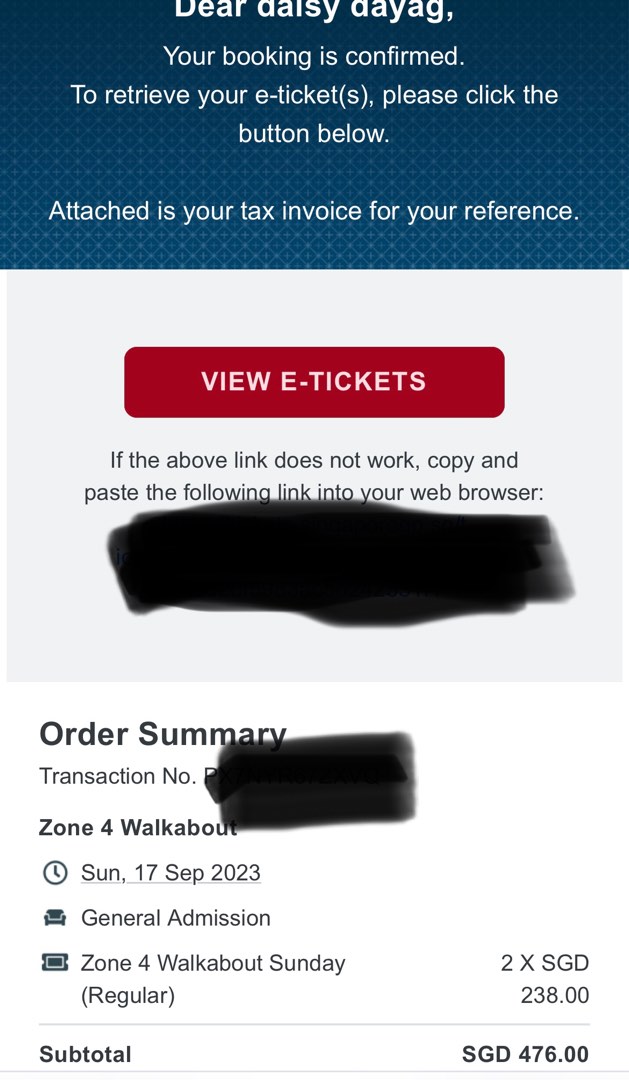 Two Zone 4 Walkabout Singapore GP, Tickets & Vouchers, Event Tickets on ...