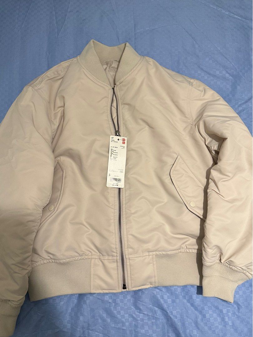 Uniqlo MA-1 Blouson off white bomber jacket, Women's Fashion, Coats, Jackets and Outerwear on ...