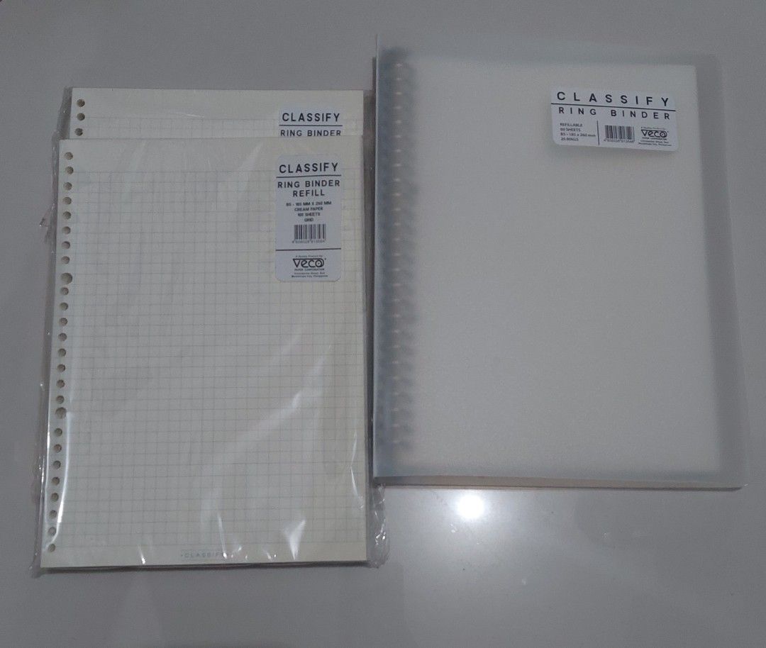 Veco Classify 26 Ring Binder B5 with 60 sheets (with 2 refill paper ...