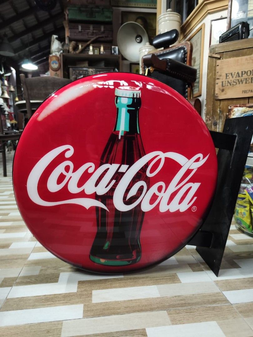 Vintage Coca Cola Light Box, Hobbies & Toys, Collectibles & Memorabilia ...