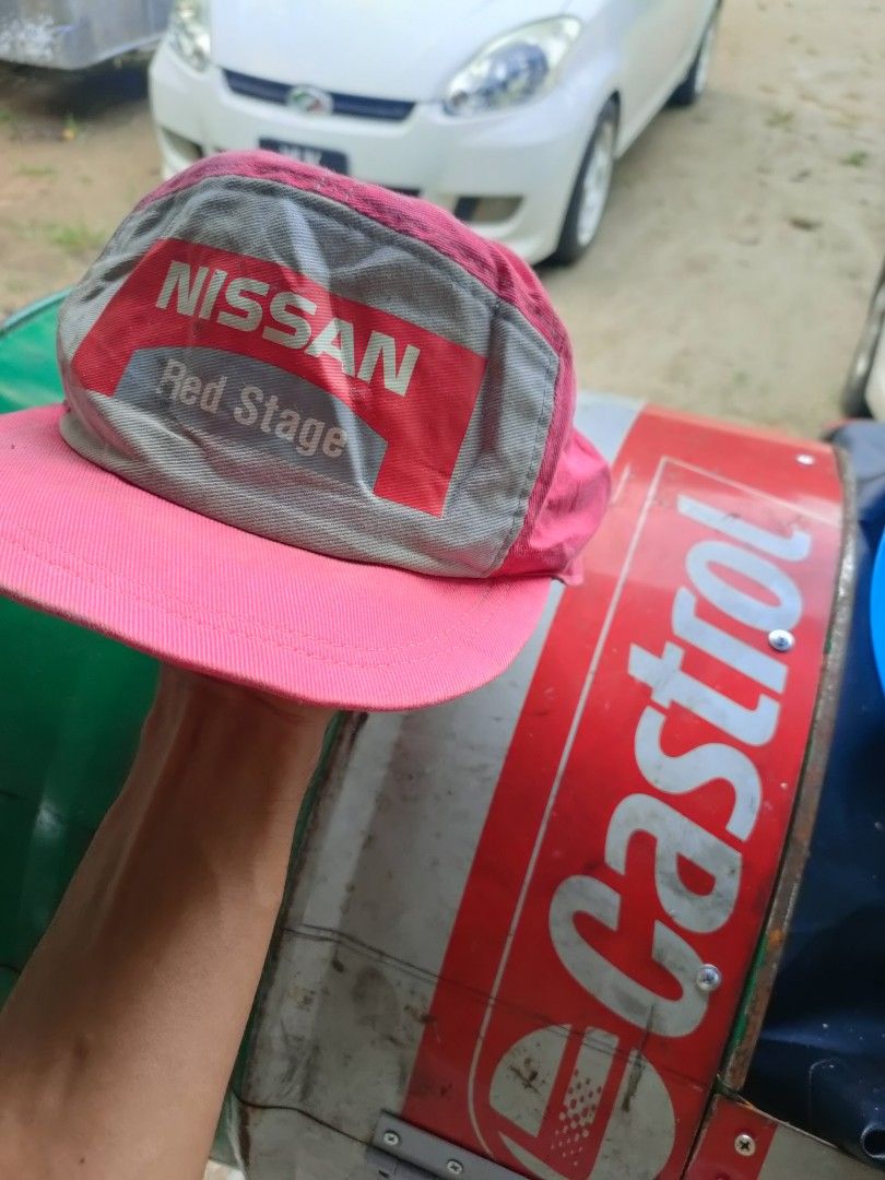 vintage NISSAN red stage cap, Men's Fashion, Watches & Accessories, Cap ...