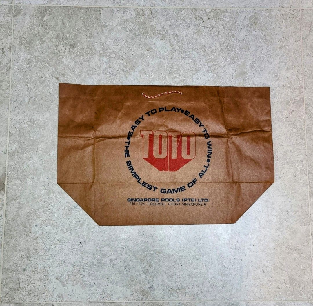 Vintage Toto paper bag, Hobbies & Toys, Memorabilia & Collectibles ...