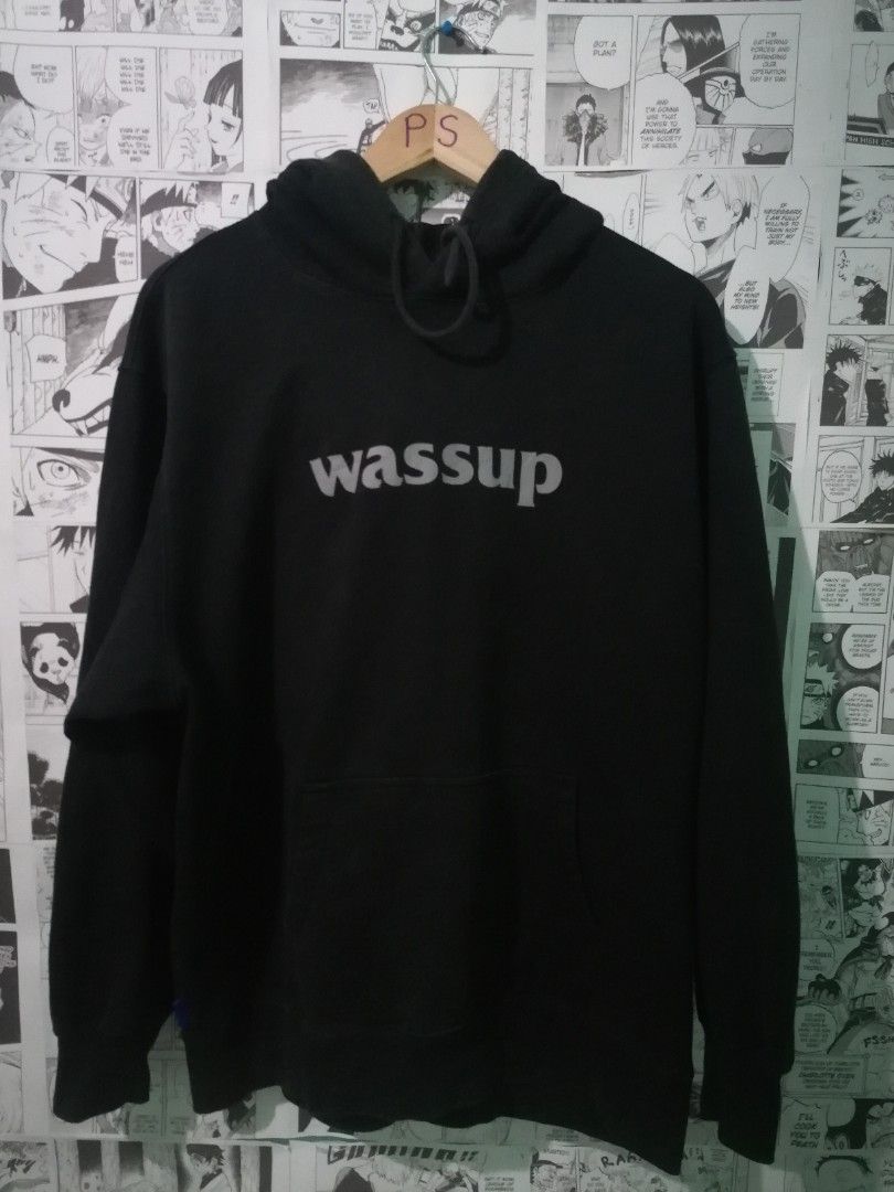 Wassup Hoodie, Men's Fashion, Coats, Jackets and Outerwear on Carousell