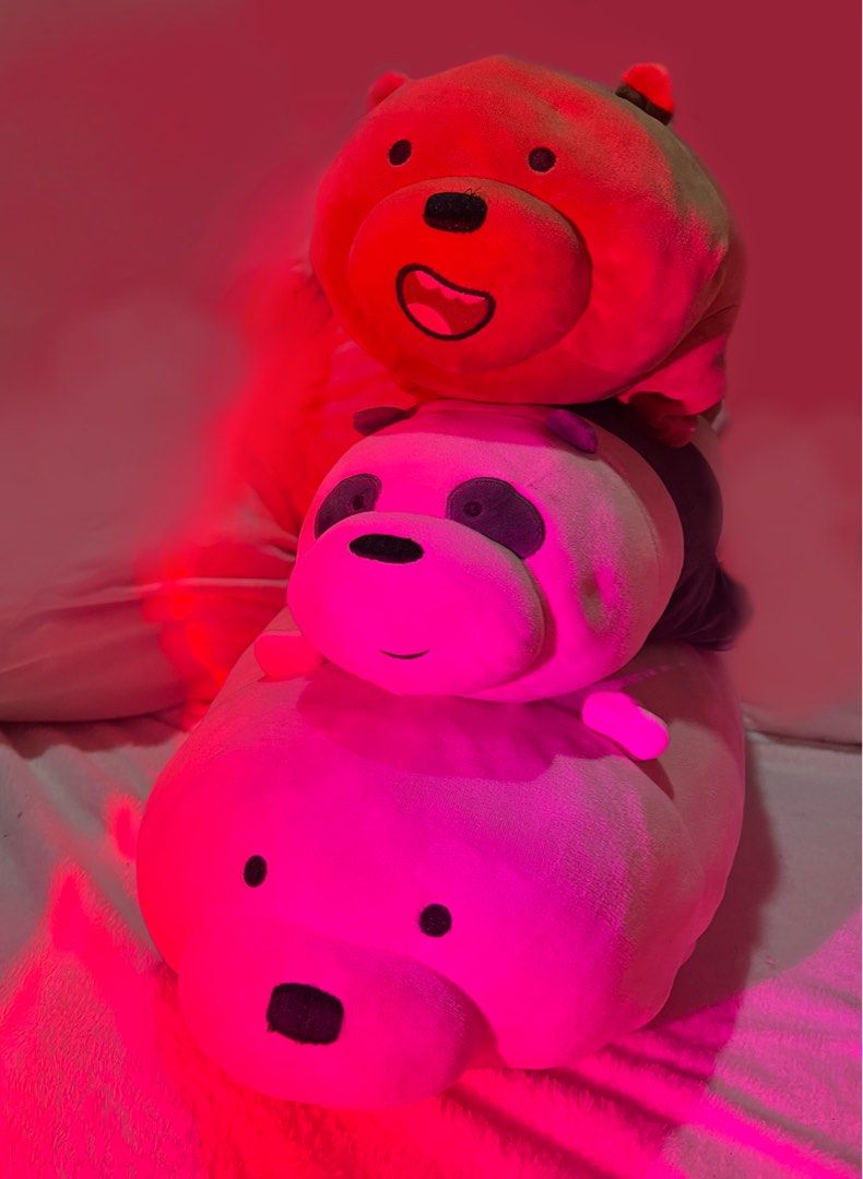We Bear Bears Miniso Icebear Grizzly Panpan Panda Plush Stack Complete Set Hobbies And Toys Toys