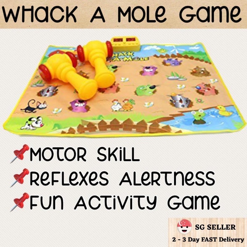 Whack a Mole activity toy Fun Sensory toy, Hobbies & Toys, Toys & Games ...