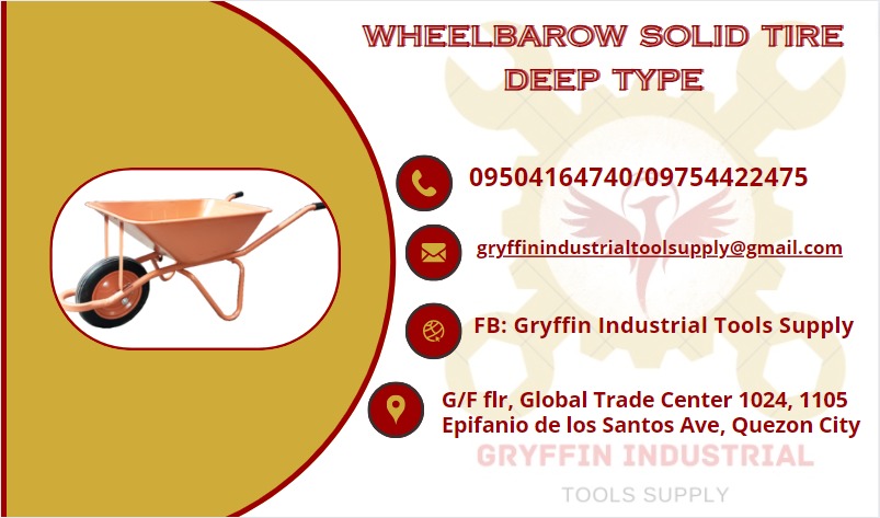 WHEELBARROW SOLID TIRE DEEP TYPE, Commercial & Industrial, Industrial ...