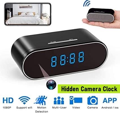 Wireless Hidden Pinhole Camera Clock | Spy Cam Mini IP Wifi Camera CCTV ...