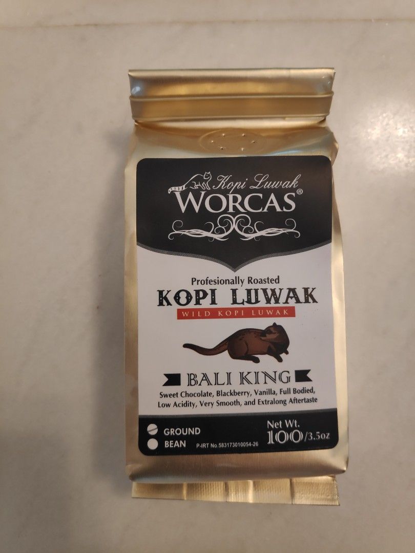 Worcas Kopi Luwak Bali King, Food & Drinks, Beverages on Carousell
