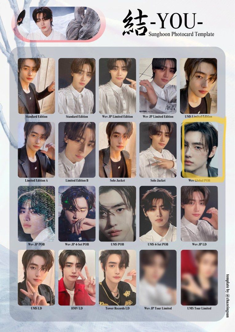 (WTT/WTB)ENHYPEN YOU PCS JUNGWON SUNGHOON SUNOO NIKI JAKE HEESEUNG, Hobbies & Toys, Memorabilia ...