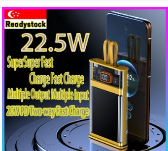 100W Super Fast Charge 10000mA Transparent Bidirectional Fast Charge ...