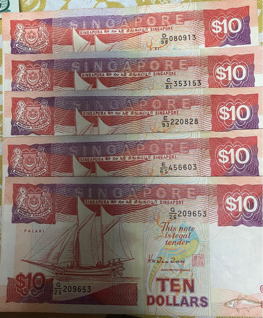 $10 Singapore Old Note (Ship Series), Hobbies & Toys, Memorabilia ...