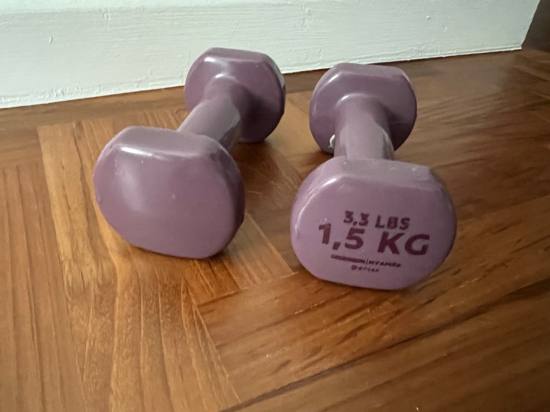 1.5kg dumbbells, Sports Equipment, Exercise & Fitness, Weights ...