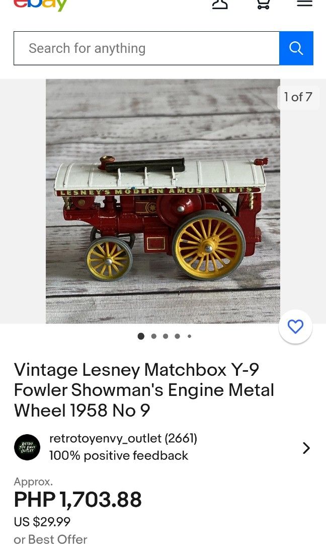 1960s Lesney Modern Amusements No. 9 Fowler Showman's Engine "Models of ...