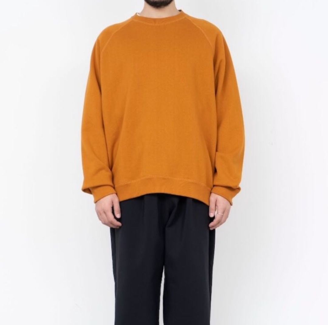 20AW GRAPHPAPER X LOOPWHEELER FOR GP RAGLAN SWEAT - BROWN 1號 日本完售款, 他的時尚, 休閒運動服飾在旋轉拍賣