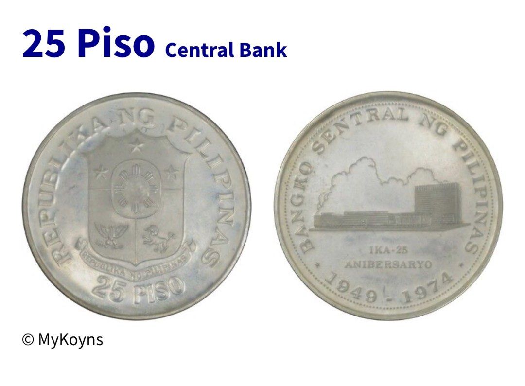 25 Peso coin, Hobbies & Toys, Memorabilia & Collectibles, Currency on ...
