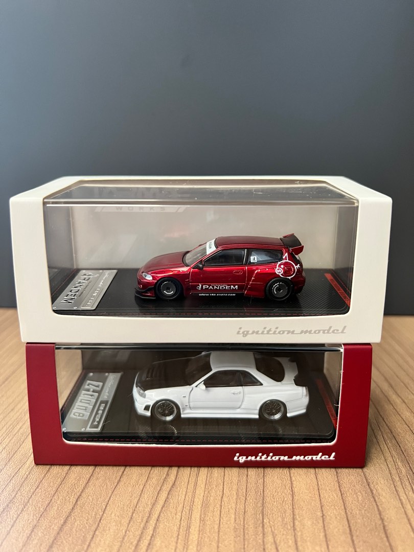 全新 Ignition model 1/64 EG6 & R34 （一共兩部，微沙故平售）, 興趣及遊戲, 玩具 & 遊戲類 - Carousell