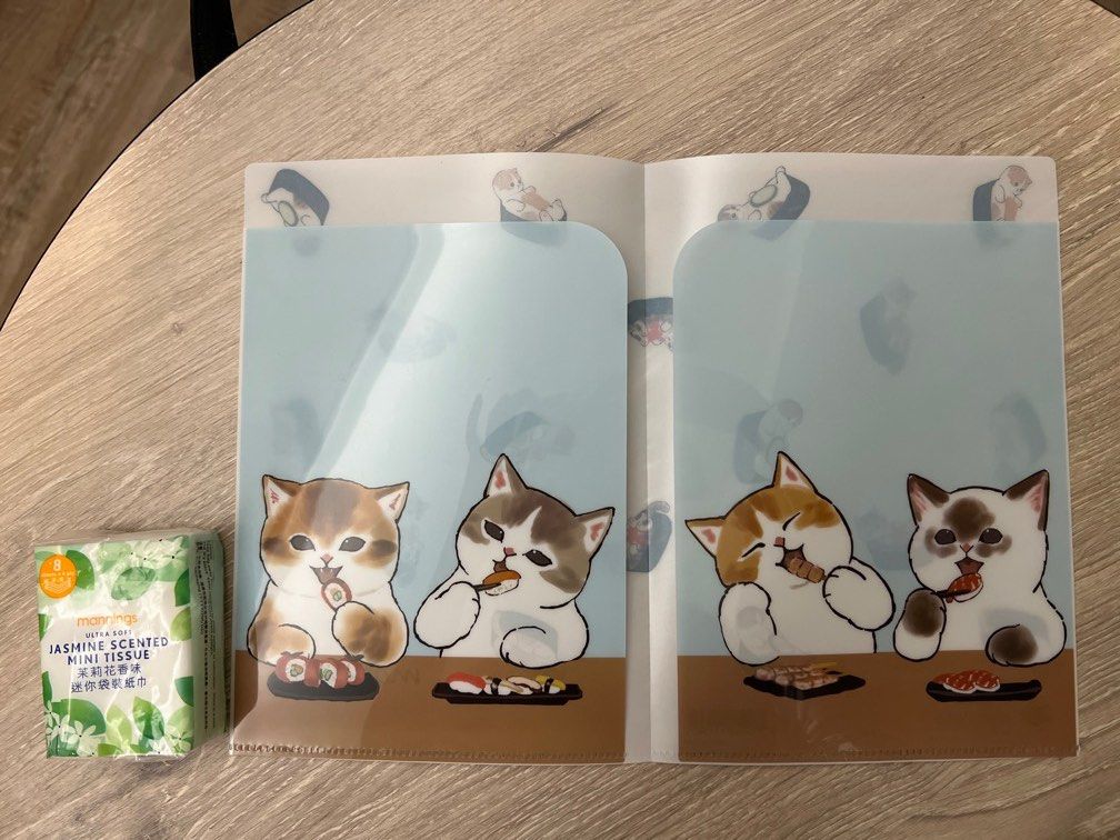 日本 Mofusand A5 file , 興趣及遊戲, 手作＆自家設計, 文具 - Carousell