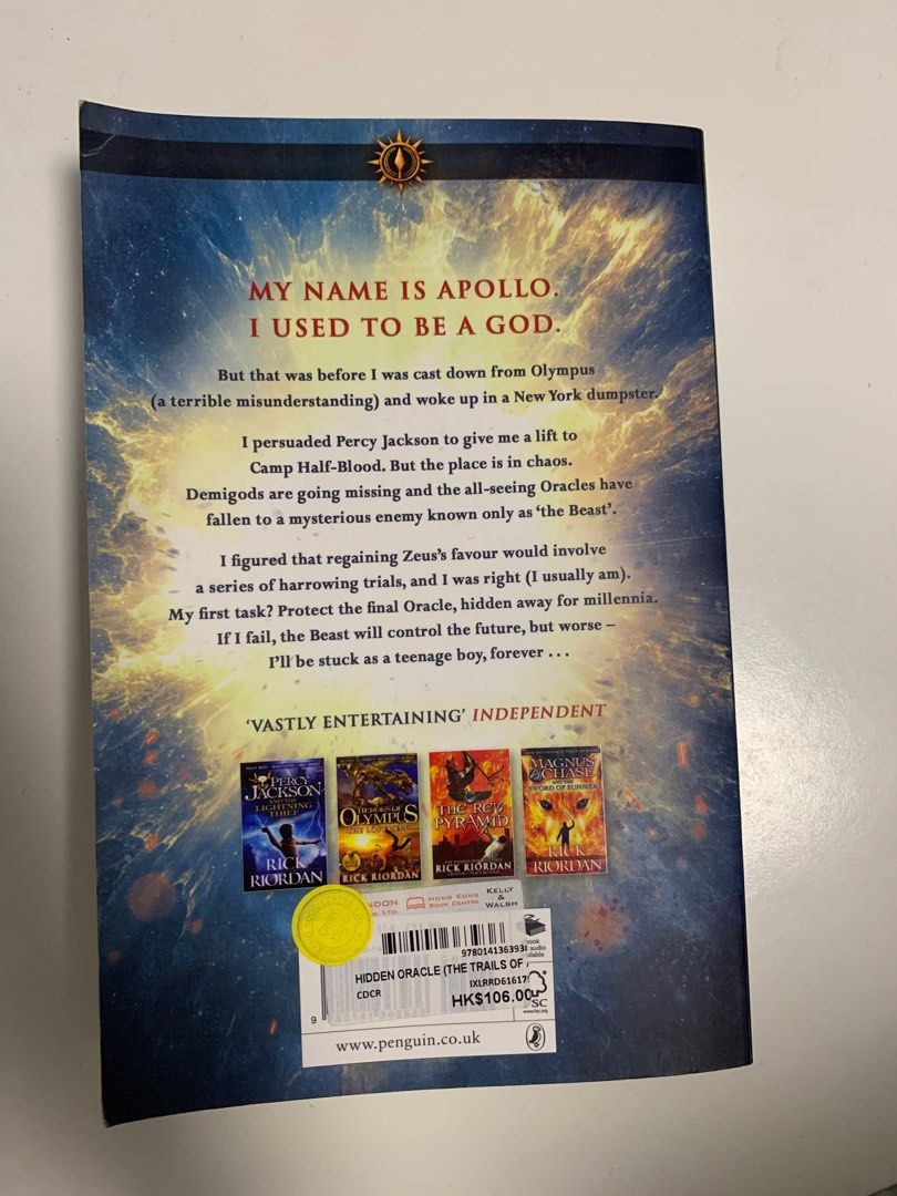 [英文故事書] The Trials of Apollo, The Hidden Oracle, Percy Jackson series ...