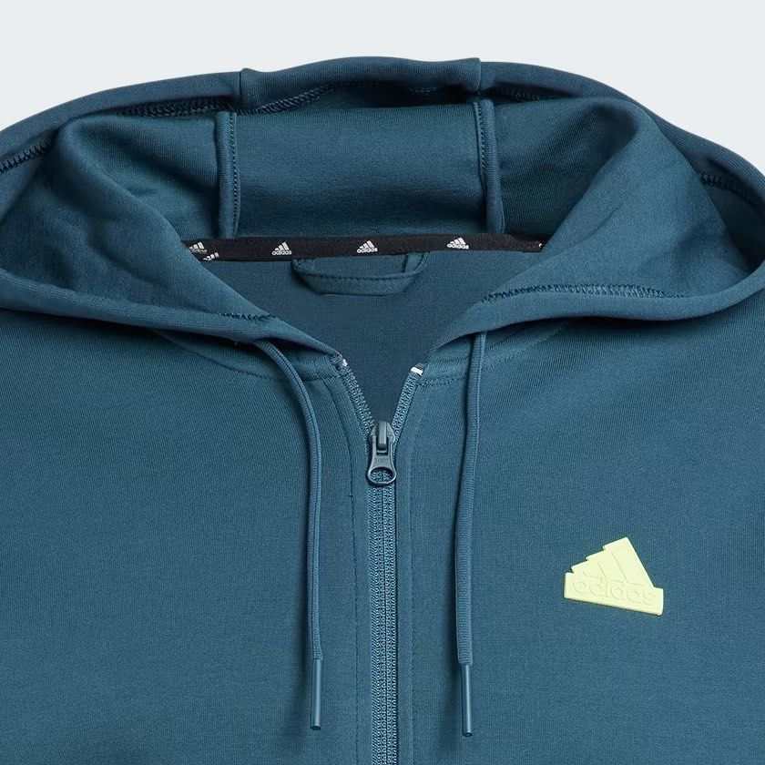adidas Lifestyle Future Icons 3-Stripes Full-Zip Hoodie Men Turquoise ...