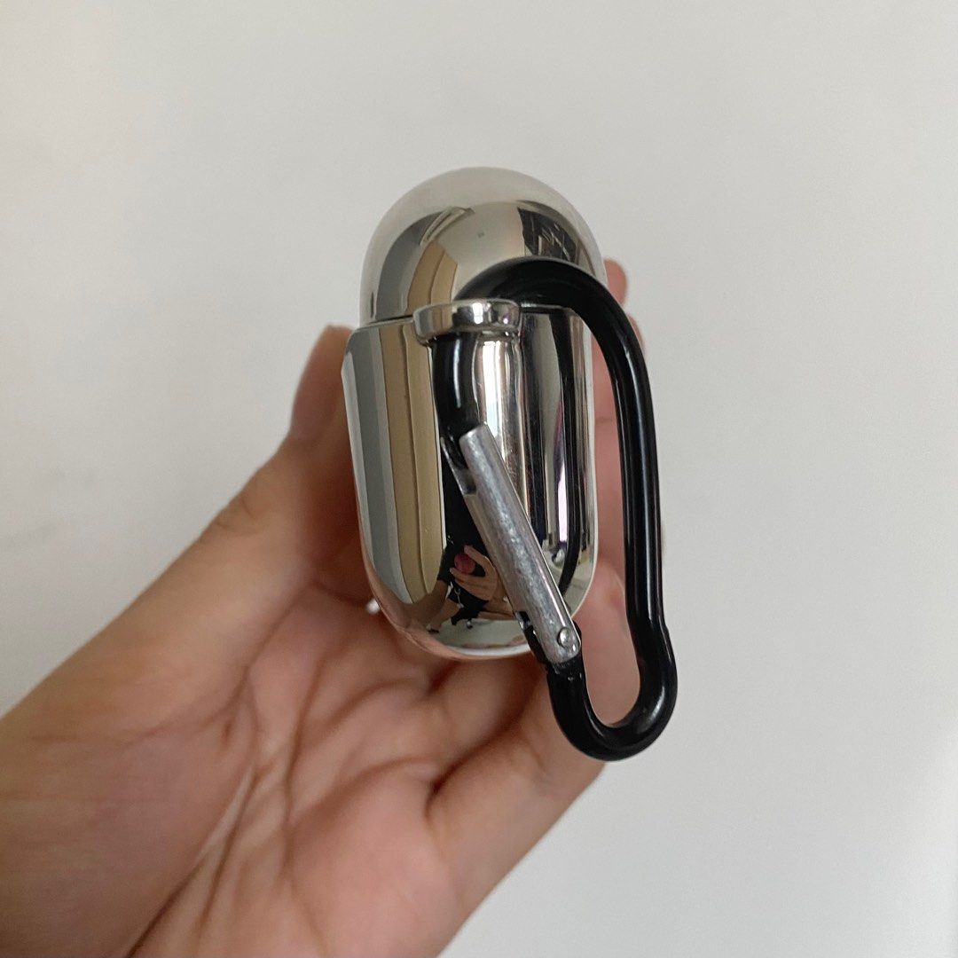 AirPod 3 metallic silver casing with carabiner, Mobile Phones & Gadgets ...
