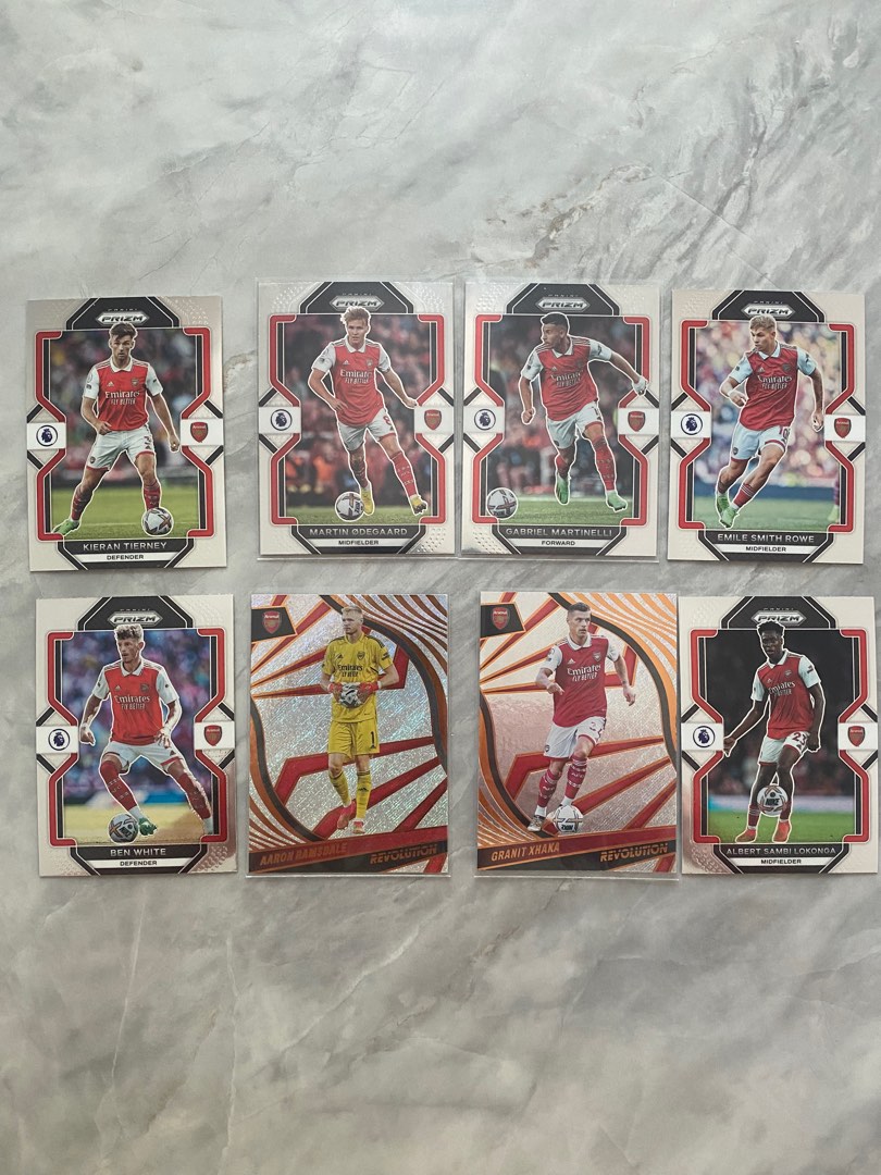 Arsenal Refractor Football Soccer Card Lot (Odegaard, Martinelli ...
