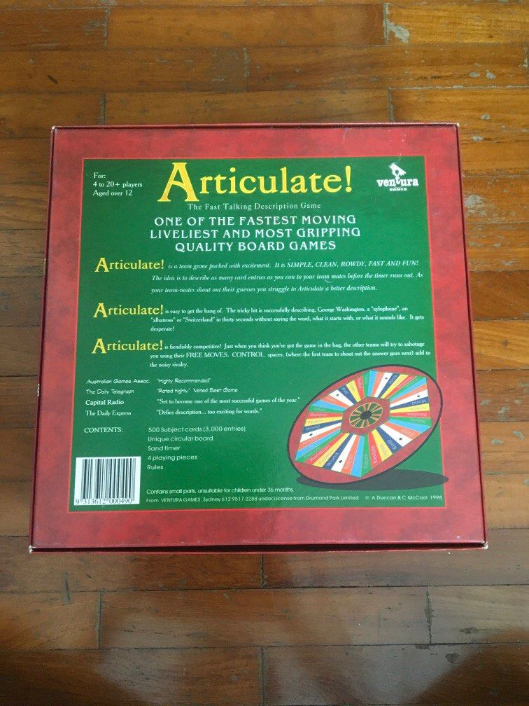 Articulate Board Game, Hobbies & Toys, Toys & Games on Carousell