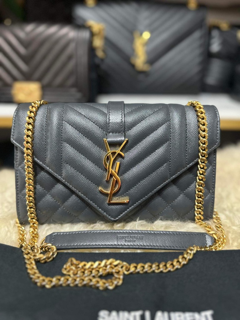 Authentic Ysl envelope small, Luxury, Bags & Wallets on Carousell