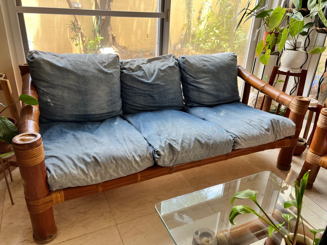 Bamboo Sala set (huge), Furniture & Home Living, Furniture, Sofas on ...